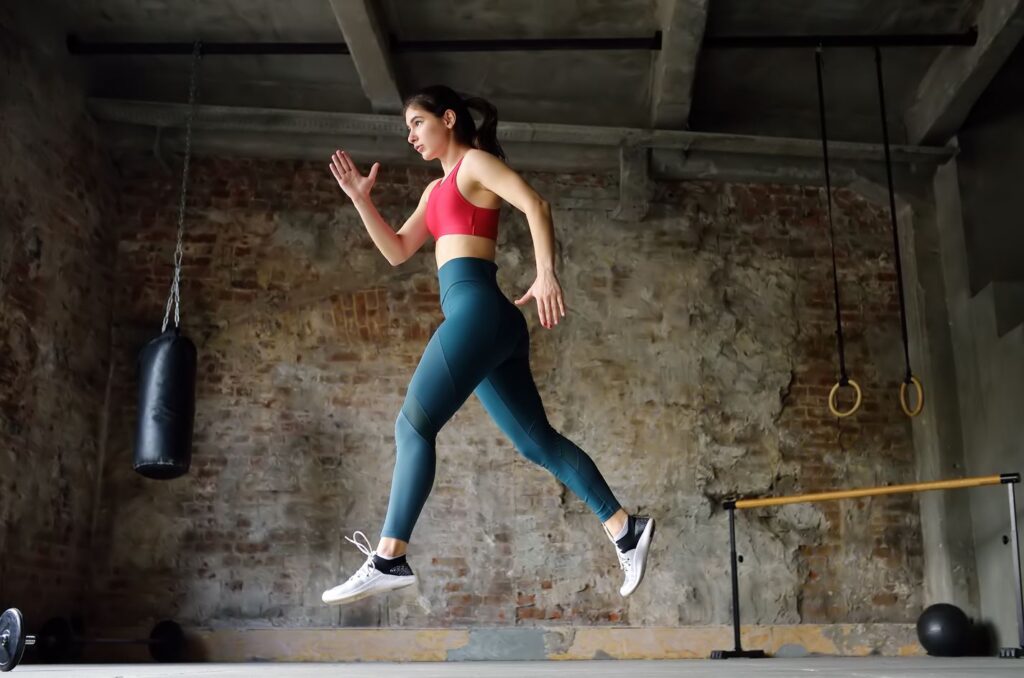 jumping lady | Warwickshire Fitness